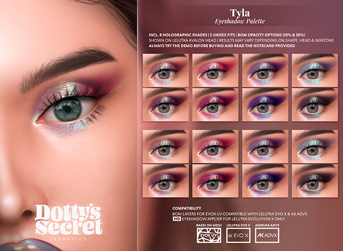 Second Life Marketplace - Dotty's Secret - Tyla - Eyeshadow [EVOX]
